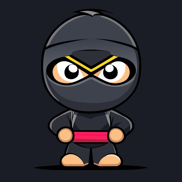 Fearless Ninja Warrior: A Striking Cartoon Character | Jiffy Designs