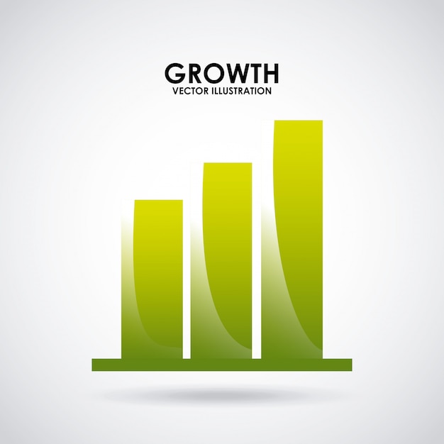 Green Bar Graph Illustration Depicting Growth Concept | Jiffy Designs