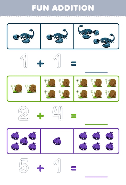 Charming Sea Creatures in Fun Addition Math Puzzle | Jiffy Designs