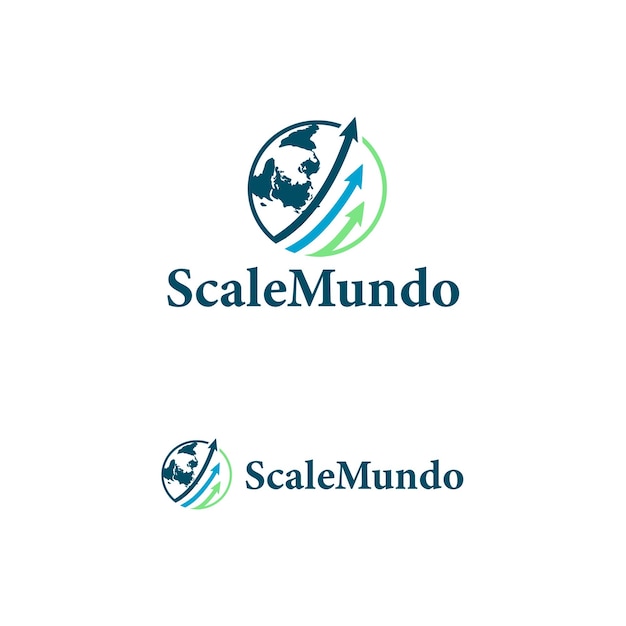 Vibrant Global Emblem with Swooping Leaf and Sphere | Jiffy Designs