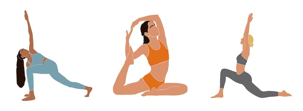 Vibrant Yoga Poses: Graceful Figures in Harmonious Motion | Jiffy Designs
