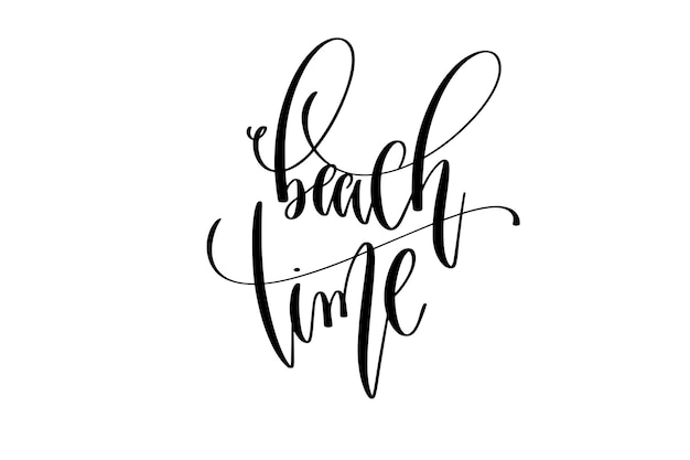 Elegant Beach Time Calligraphy for Coastal Designs | Jiffy Designs