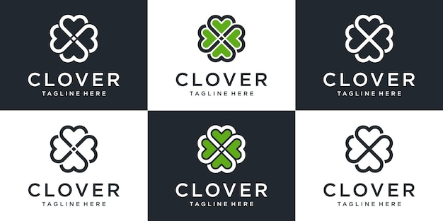 Versatile Clover Emblem Collection with Vibrant Green Accents | Jiffy ...