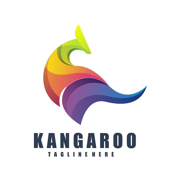 Vibrant Kangaroo Emblem with Striking Color Palette | Jiffy Designs