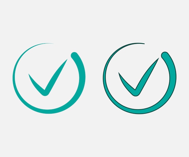 Stylized Turquoise Checkmark Icons with Curved Shapes | Jiffy Designs