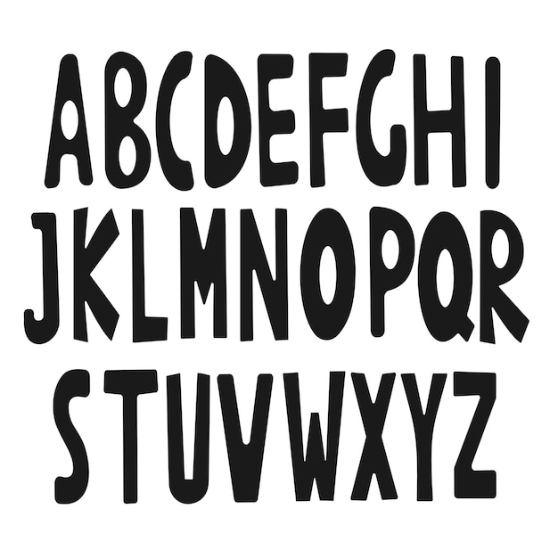 Playful Handwritten Alphabet with Bold, Expressive Letters | Jiffy Designs