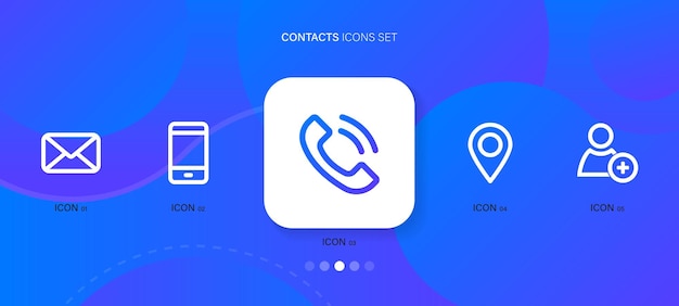 Vibrant Contacts Icon Set: Streamlined Communication Symbols | Jiffy ...