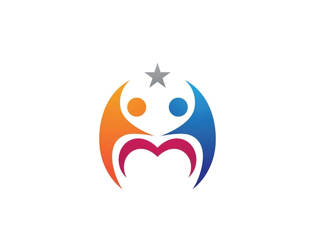 Vibrant Inclusive Community Icon with Star Emblem | Jiffy Designs