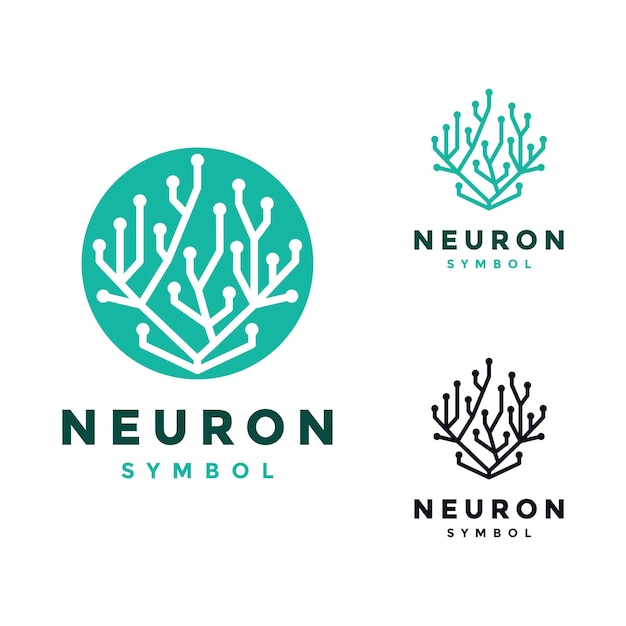 Vibrant Neuron Symbol: Organic Branching Design in Teal | Jiffy Designs