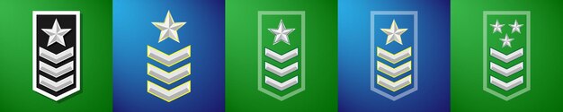 Diverse Military Insignia Collection with Vibrant Color Schemes | Jiffy ...