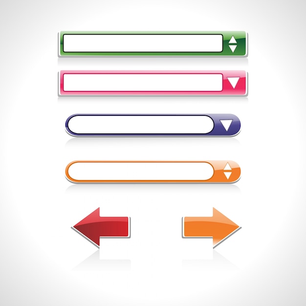 Vibrant Collection of Versatile Navigation Buttons and Arrows | Jiffy ...