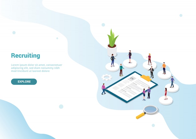Vibrant Recruiting Process Illustrated with Diverse Candidates | Jiffy ...