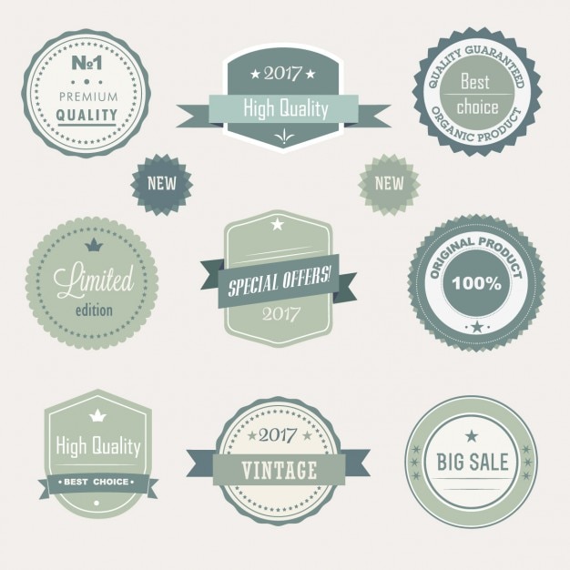 Diverse Collection of Vintage-Inspired Badges and Labels | Jiffy Designs