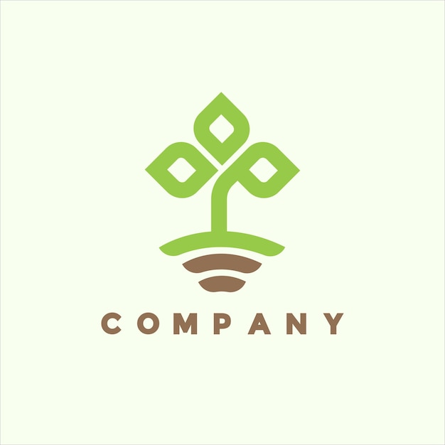 Flourishing Green Plant Symbol with Elegant Typography | Jiffy Designs