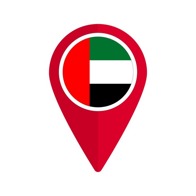 Vibrant United Arab Emirates Flag Marker Icon | Jiffy Designs