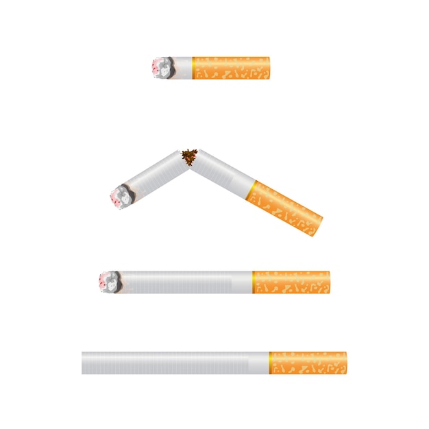 Diverse Collection of Stylized Cigarette Illustrations | Jiffy Designs