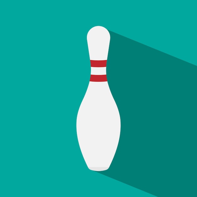 Iconic Bowling Pin on Vibrant Teal Background | Jiffy Designs