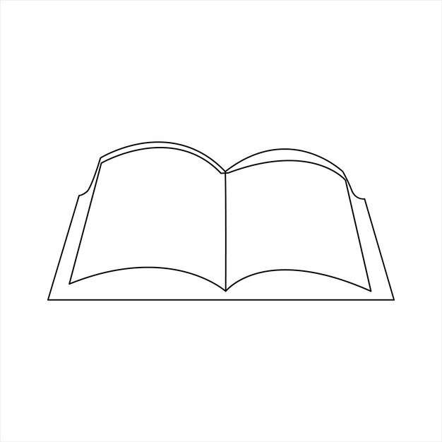 Open Book with Elegant Outline Design | Jiffy Designs