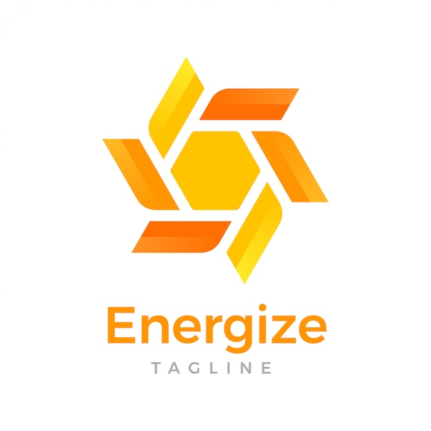 Vibrant Hexagonal Energy Symbol with Captivating Tagline | Jiffy Designs