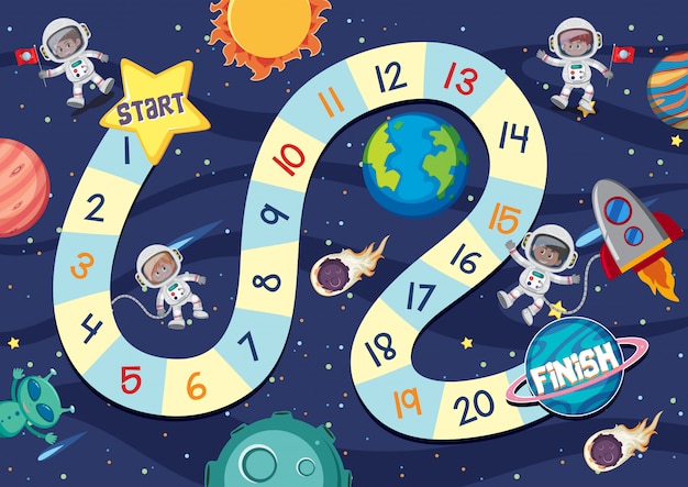 Vibrant Cosmic Adventure: A Playful Space-Themed Board Game | Jiffy Designs