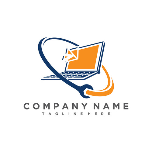 Repair Laptop Logos, Broken Laptops, Logo, Vector | Jiffy Designs