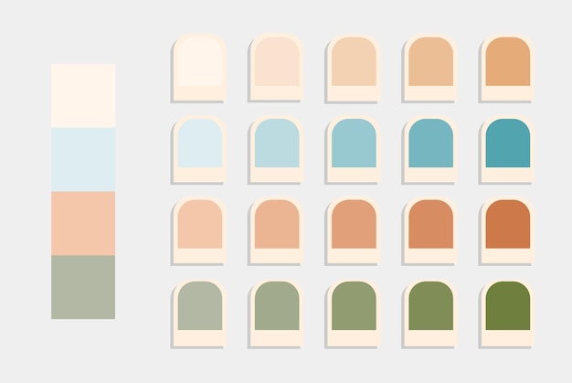 Soothing Color Palette of Soft Earthy Tones and Pastels | Jiffy Designs