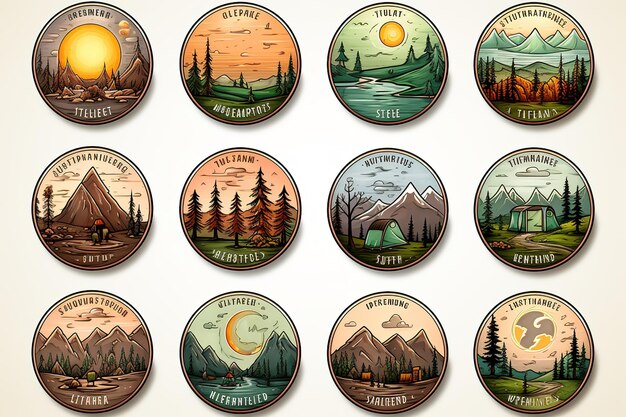 Stunning Outdoor Adventure Emblem Collection Showcasing Diverse ...