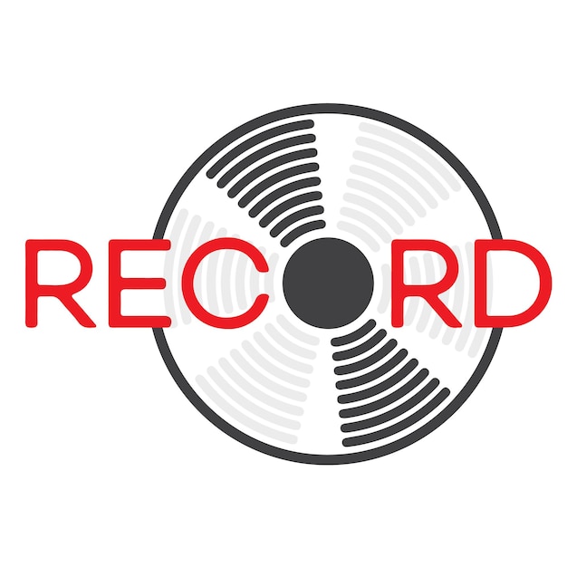 Iconic Record Label Logo with Vinyl Disc Design | Jiffy Designs
