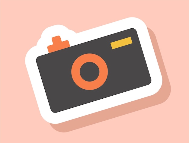 Vibrant Retro Camera Icon: Capture Memories Vividly | Jiffy Designs