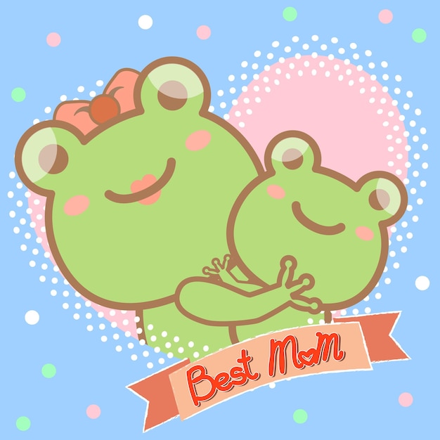 Adorable Frog Duo Celebrating Best Mom | Jiffy Designs
