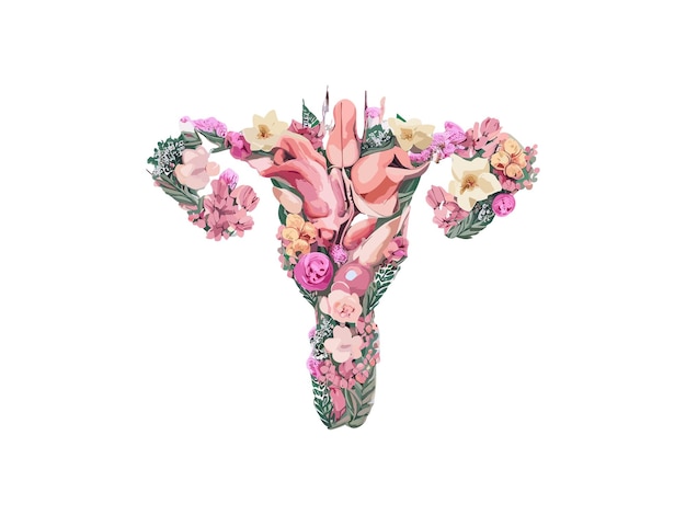 Vibrant Floral Uterus Artwork: A Stunning Celebration of Femininity ...