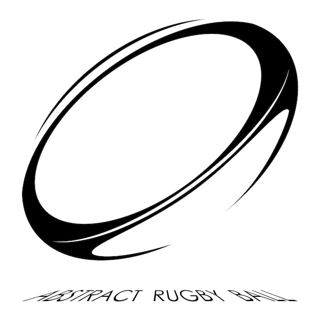 Sleek and Stylized Rugby Ball Design in Minimalist Art | Jiffy Designs