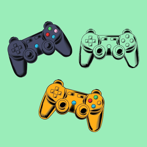 Vibrant Collection of Classic Video Game Controllers | Jiffy Designs