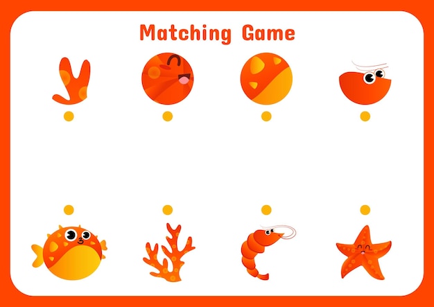 Vibrant Sea Life Matching Game for Kids | Jiffy Designs