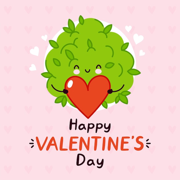 Cheerful Green Shrub Embracing a Bright Red Heart | Jiffy Designs