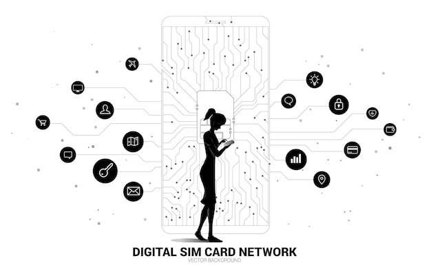 Captivating Digital Sim Card Network Illustration | Jiffy Designs