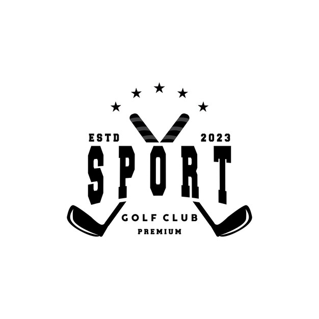 Elegant Golf Club Premium Sport Logo with Vintage Flair | Jiffy Designs