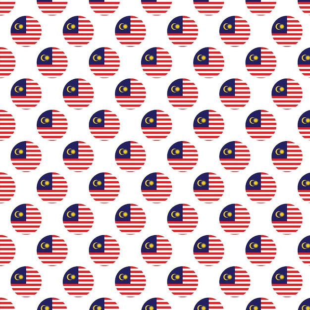 Vibrant Malaysian Flag Motifs in Seamless Pattern | Jiffy Designs