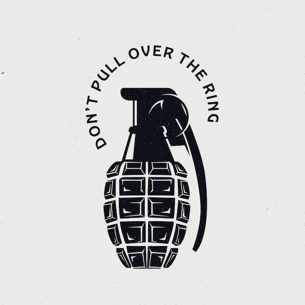 Powerful Grenade Silhouette with Motivational Text | Jiffy Designs