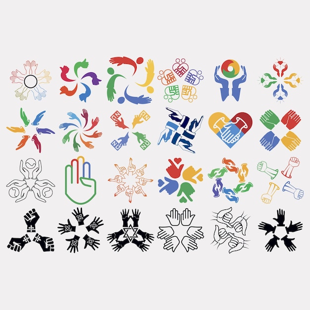 Vibrant Collection of Diverse Abstract Graphic Symbols and Icons ...