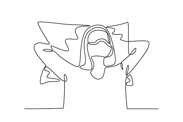 Minimalist Abstract Figure in Flowing Continuous Line Art | Jiffy Designs