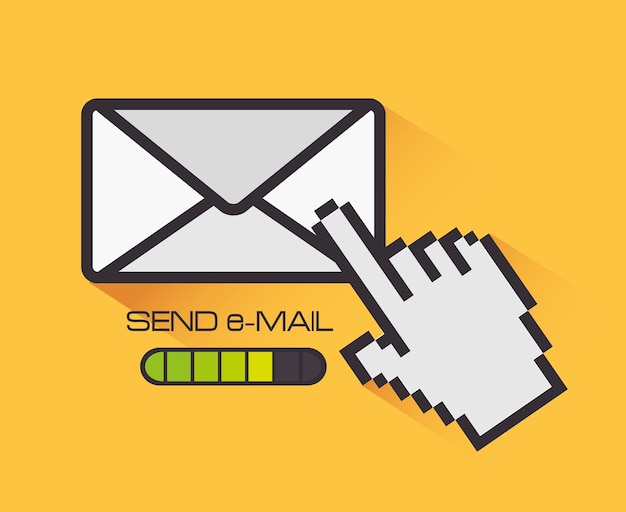 Email Icon with Cursor and Progress Bar Illustration | Jiffy Designs