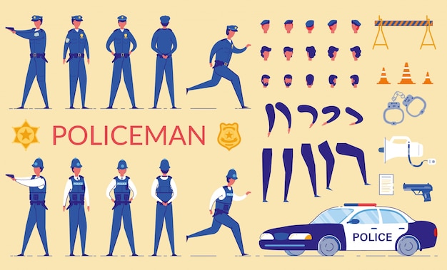 Comprehensive Policeman Character Kit with Uniform, Accessories, and ...