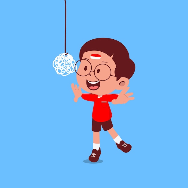 Cheerful Boy Reaching for Fluffy Cloud Decoration | Jiffy Designs