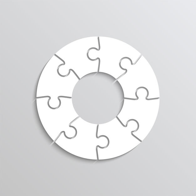 Minimalist Circular Puzzle Design with Cutout Pieces | Jiffy Designs