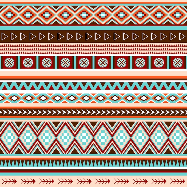 Vibrant Tribal Pattern with Geometric Shapes and Symbols | Jiffy Designs