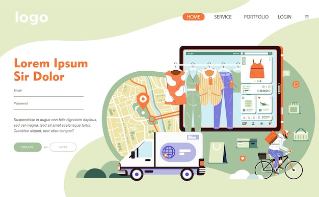 Vibrant Illustration of Clothing and Delivery Services | Jiffy Designs
