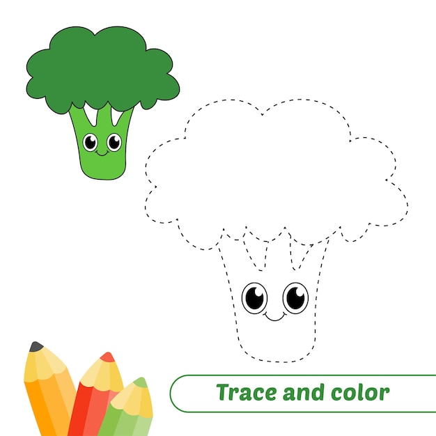 Cheerful Broccoli and Cloud Tracing Activity | Jiffy Designs