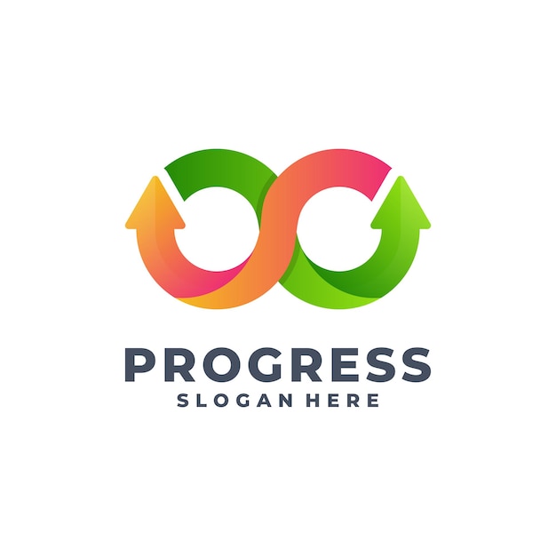 Vibrant Circular Progress Icon with Directional Arrows | Jiffy Designs