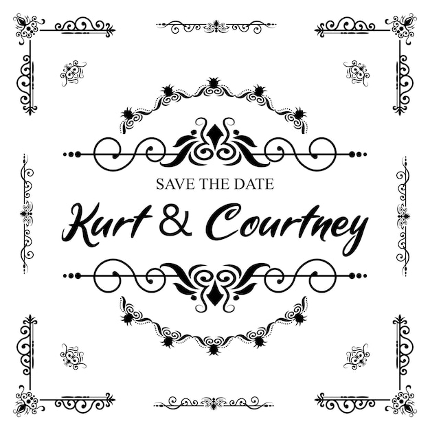 Elegant Floral Frame for Wedding Invitation | Jiffy Designs